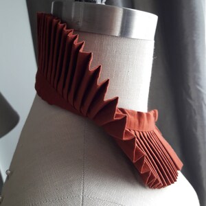 Rust Detachable Collar Pleated Collar/more Colors/high - Etsy