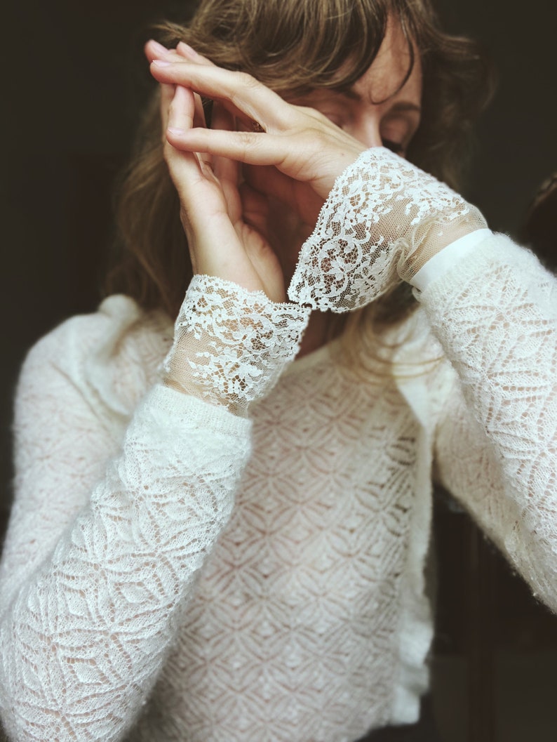 Blue LACE CUFFS/Lace sleeves/French lace cuffs/detachable | Etsy