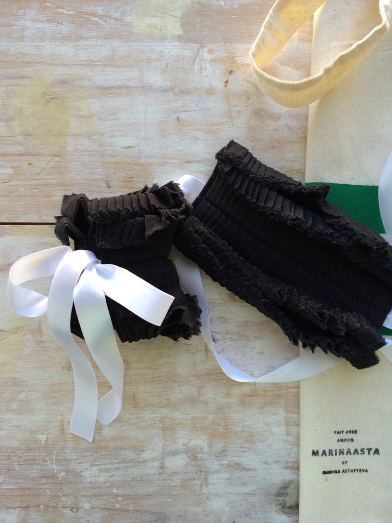 Ruffled Cuffs/white Cuffs/ Victorian Cuff Bracelet/ Victorian Gothic ...