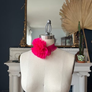 Art Ruff/ Pink Neck Ruff/ Ruffled Wrist Band, Ruffled Bracelet, Zero ...