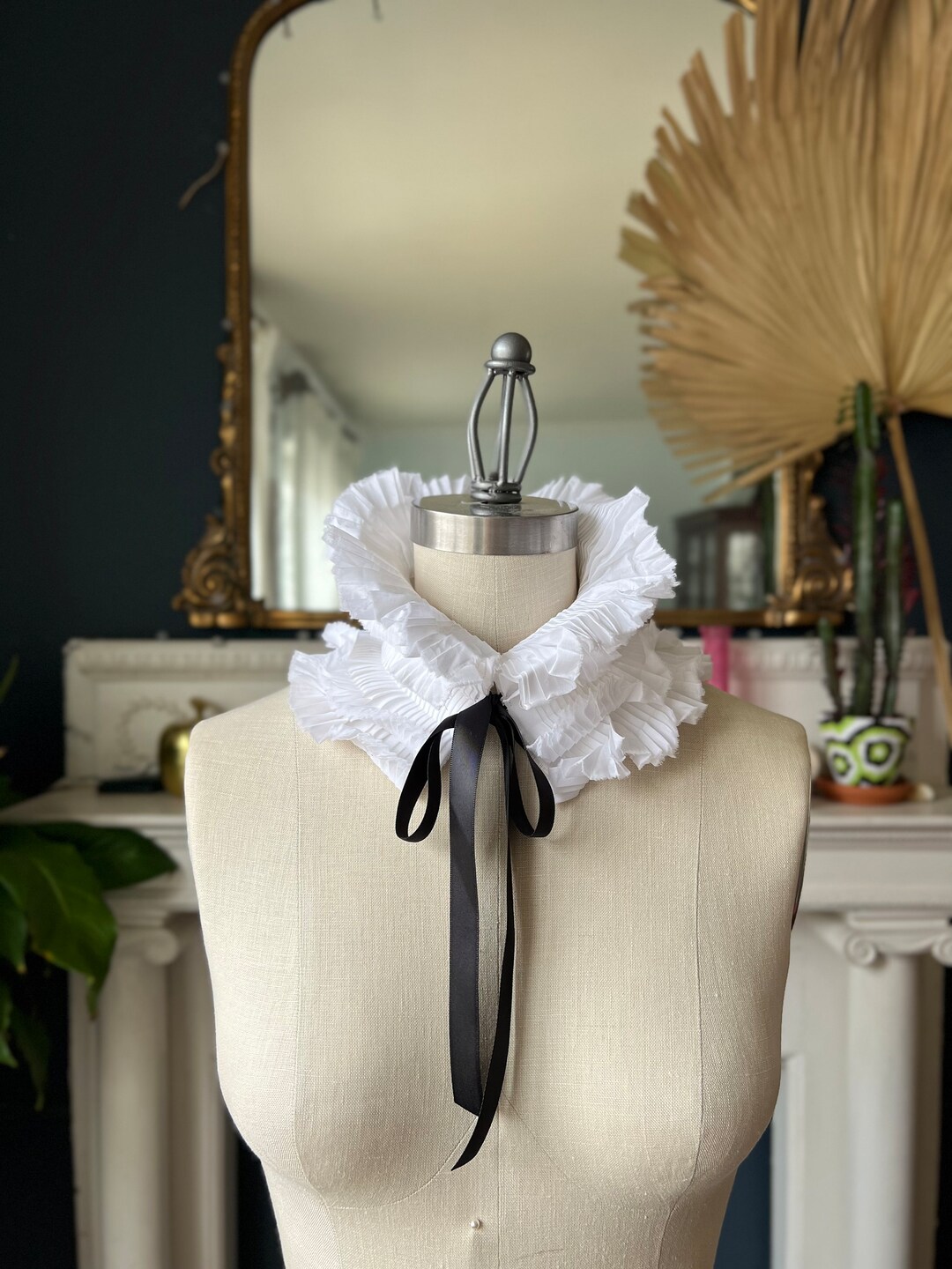 RUFFLED Collar/victorian Collar/high Collar.victorian Ruffled Collar ...