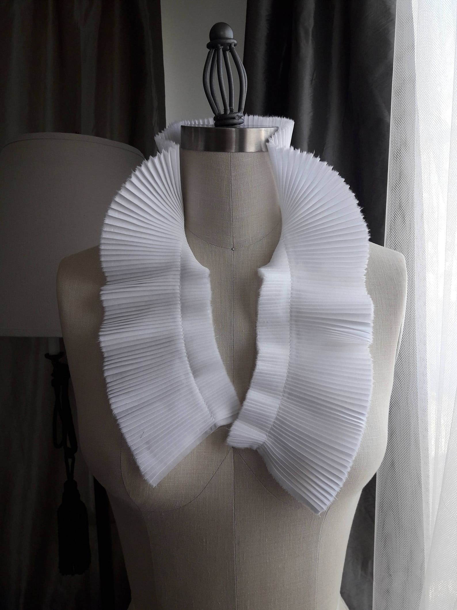 Hand Pleated Trim/ Ruffled Trim/ DIY Ruffle/white Pleat Trim/hand Made ...