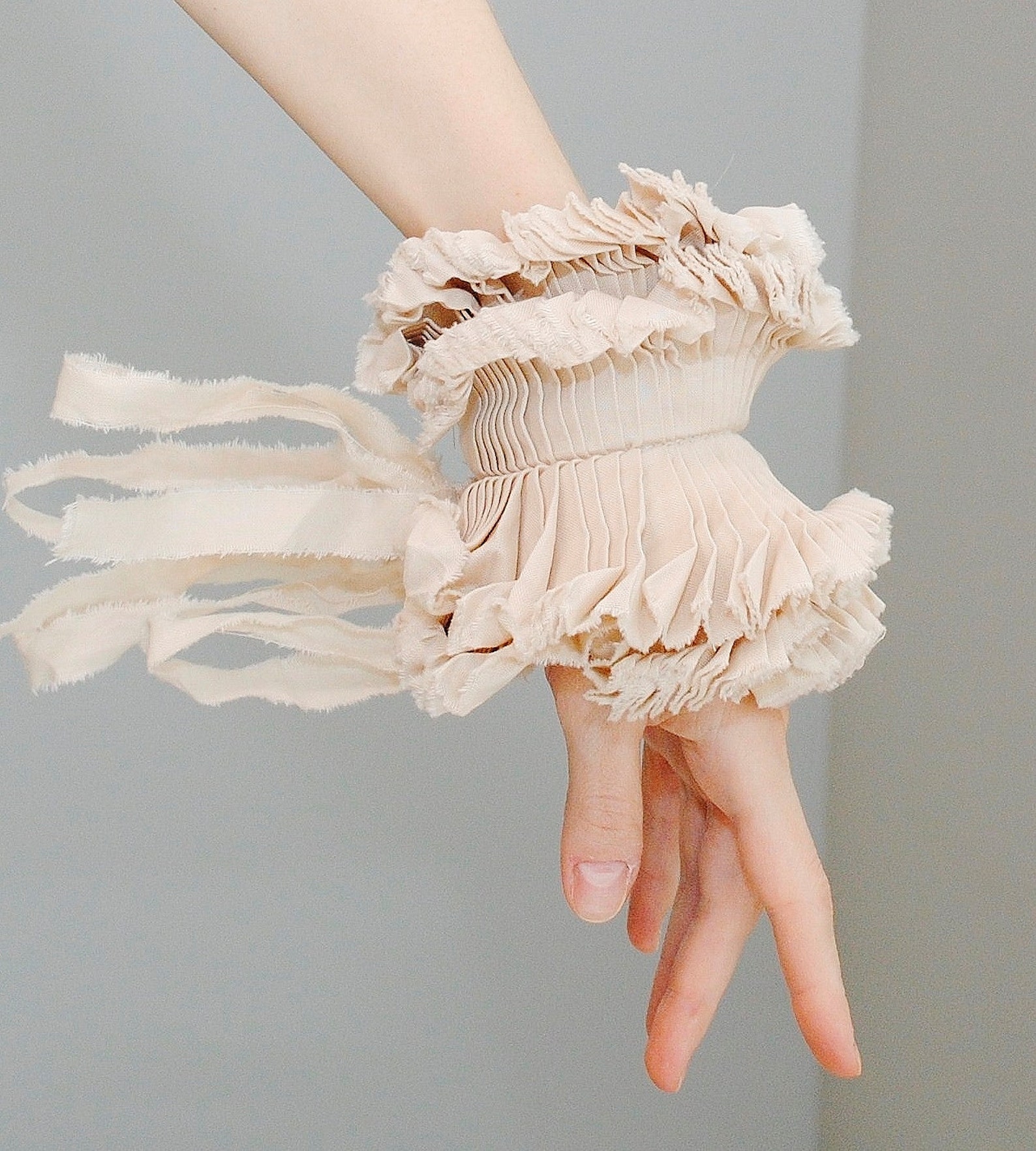 Ivory Ruffled Cuffs /more Colors and Styles/hand Made Hand | Etsy