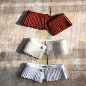 Rust Detachable Collar/ Pleated Collar/more Colors/high Collar/shirt ...