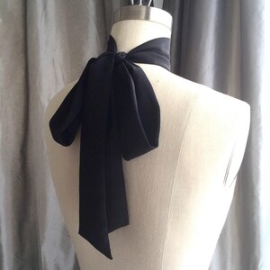 Unique and Simple Neck Tie/can Be Worn Many Different Ways/black Silk ...