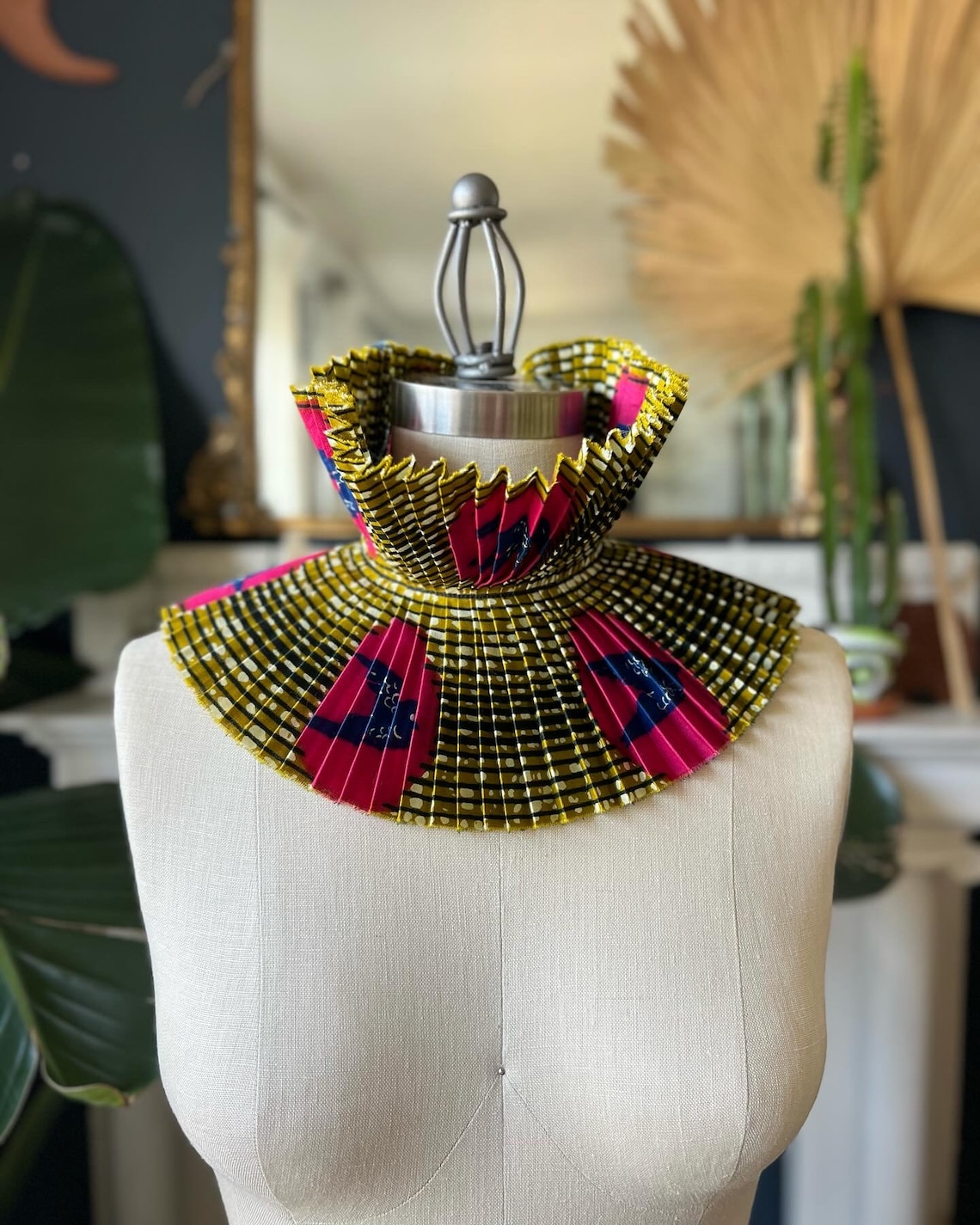African Wax Print Ruffled Collar /african Collar/ruffle Collar ...