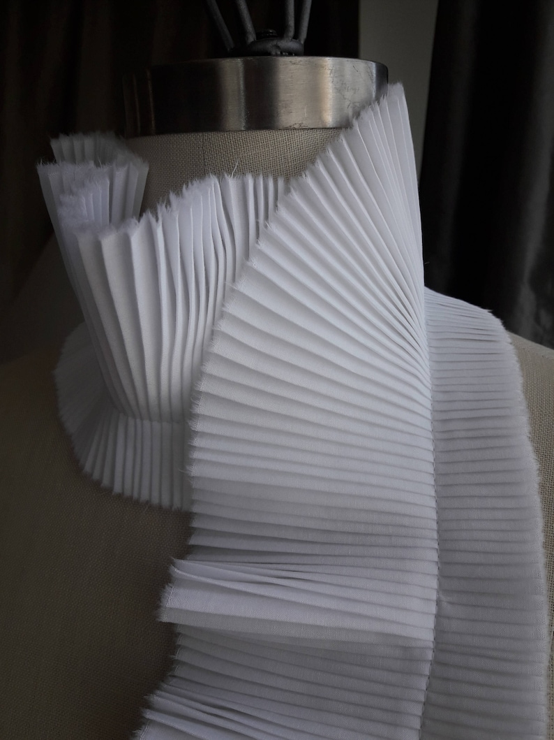 Hand Pleated Trim/ Ruffled Trim/ DIY Ruffle/white Pleat Trim/hand Made ...