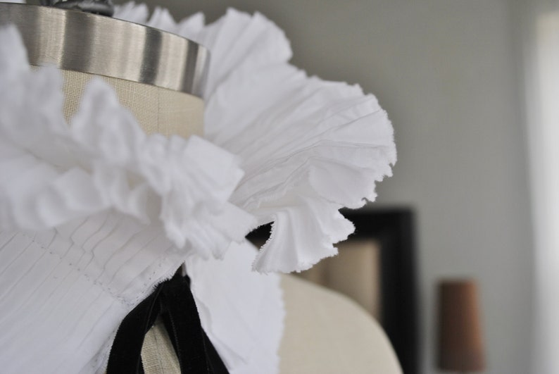 High Collar/ruffle Detachable Collar/pleated Collar/black and - Etsy