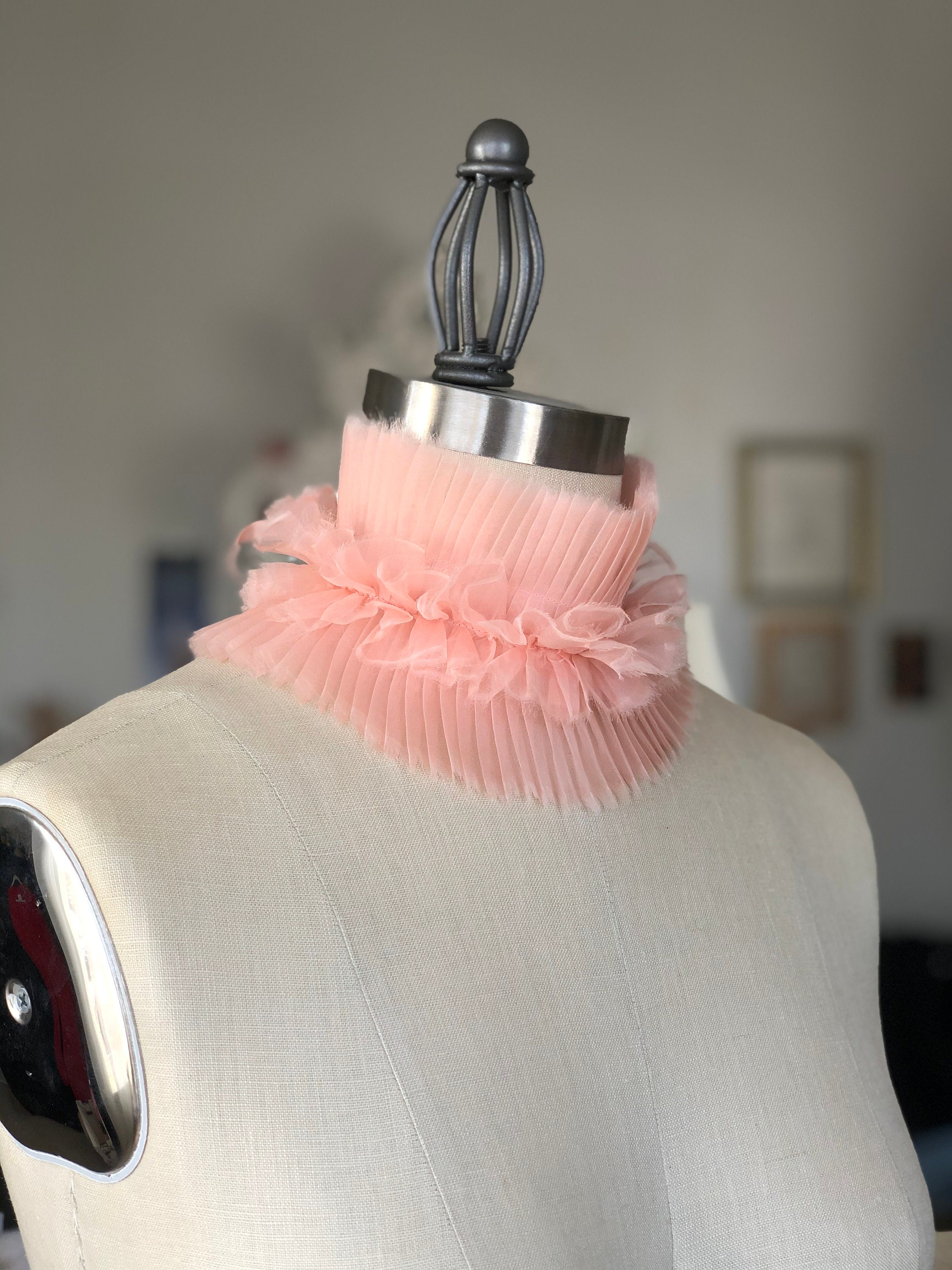 Couture organza choker ruff/Ruffle choker/High neck choker/ | Etsy