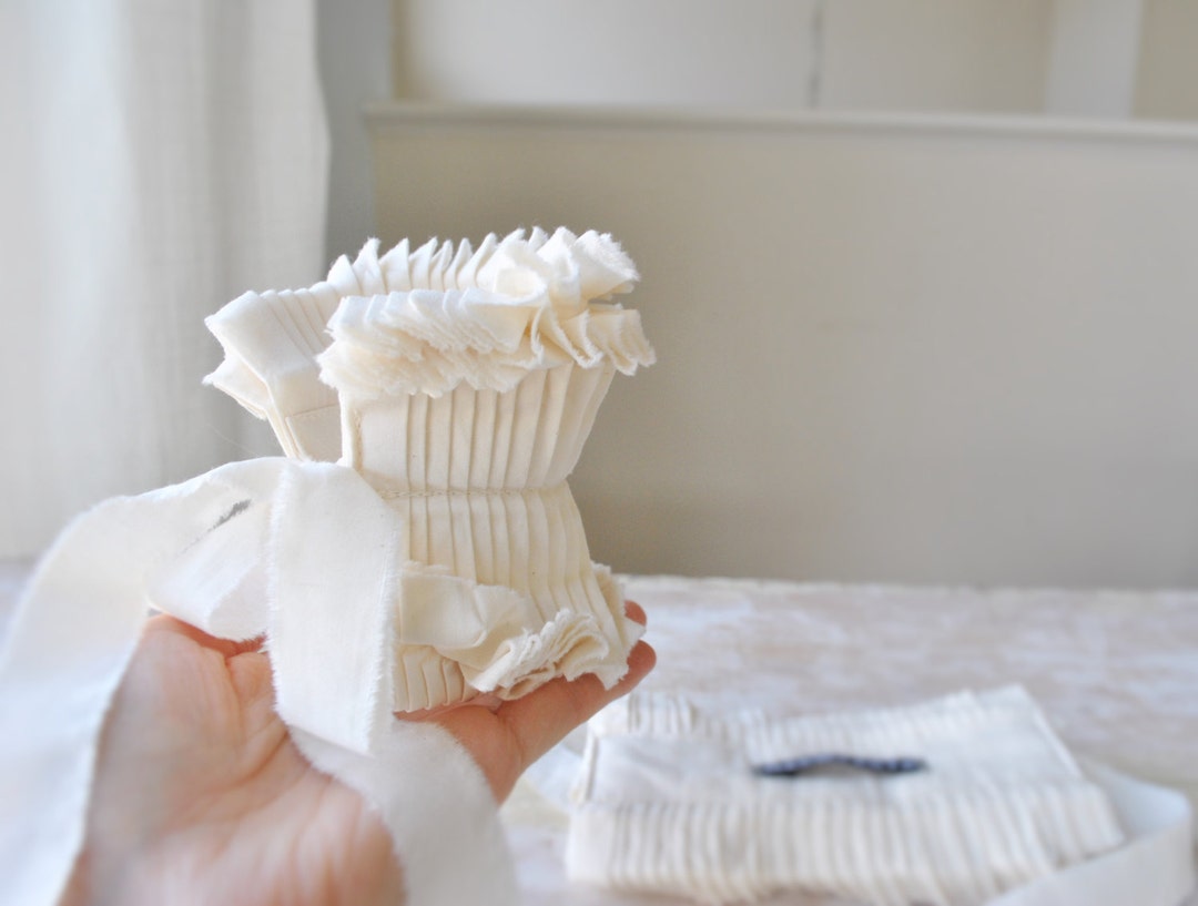 Ivory Ruffled Cuffs /more Colors and Styles/hand Made Hand Pleated ...