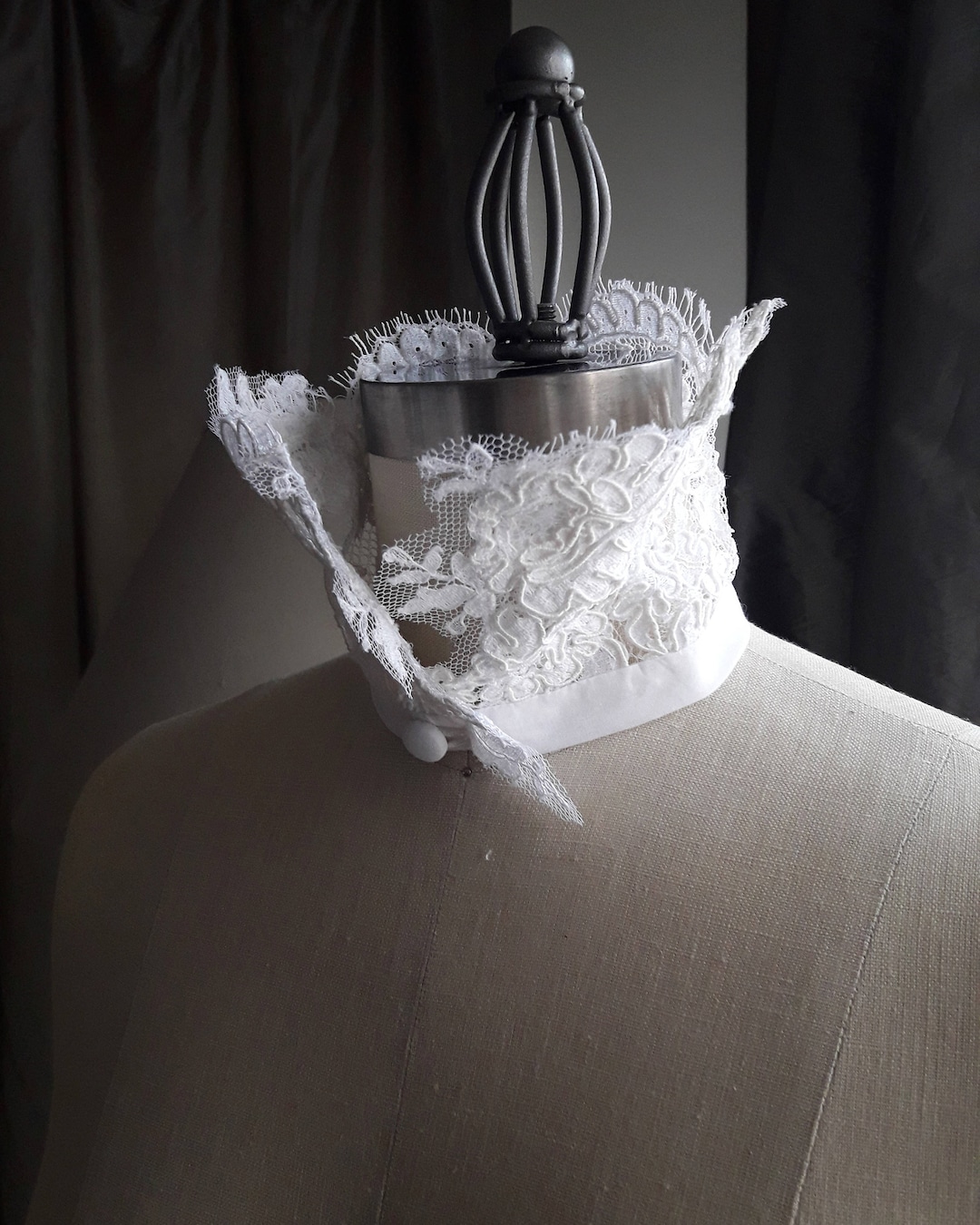 White Lace Designer Neckwear/victorian Lace Collar,/ Collar Necklace ...