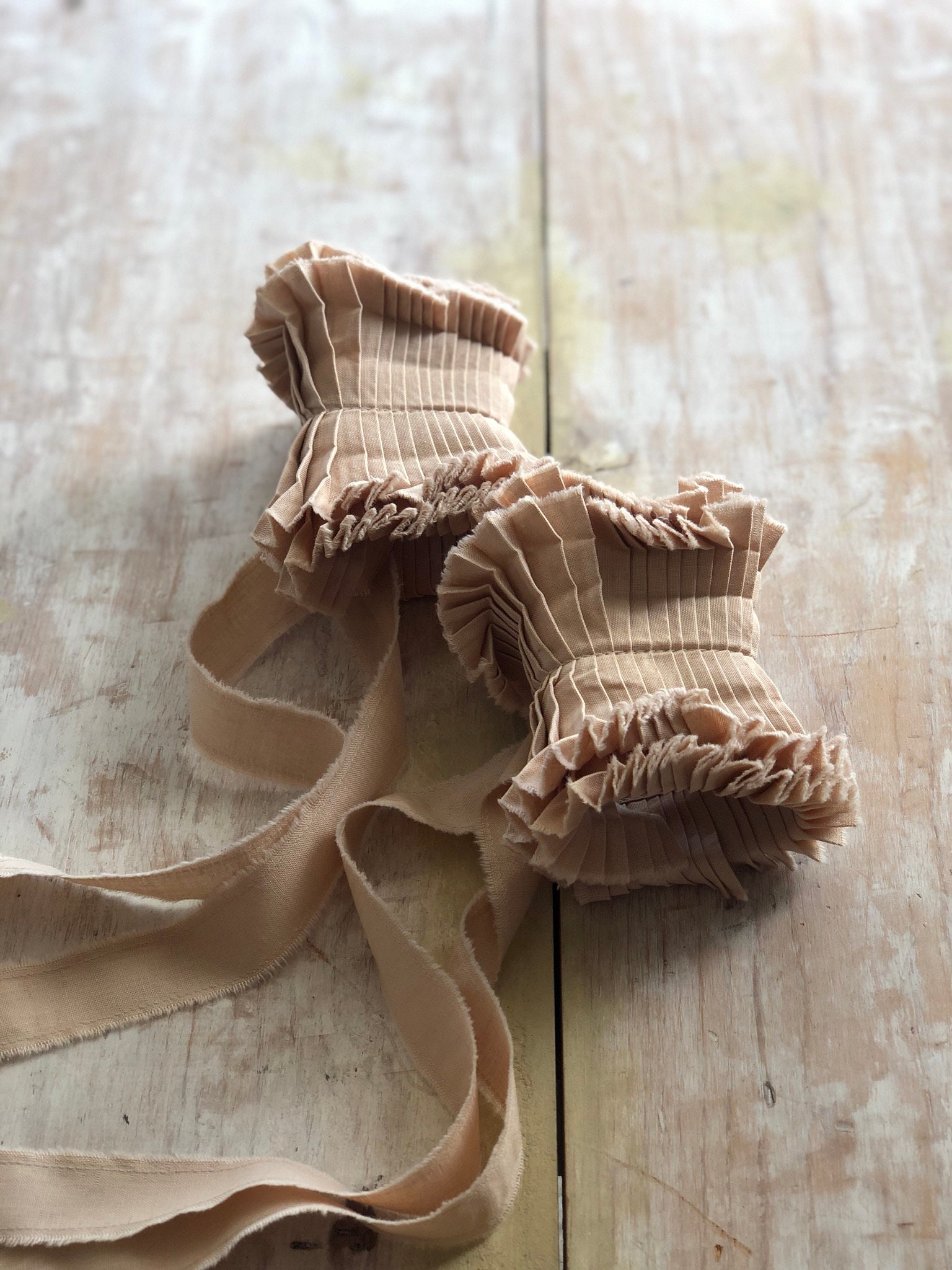 Best Seller/ White Detachable Cuffs/totally Hand Pleated and | Etsy