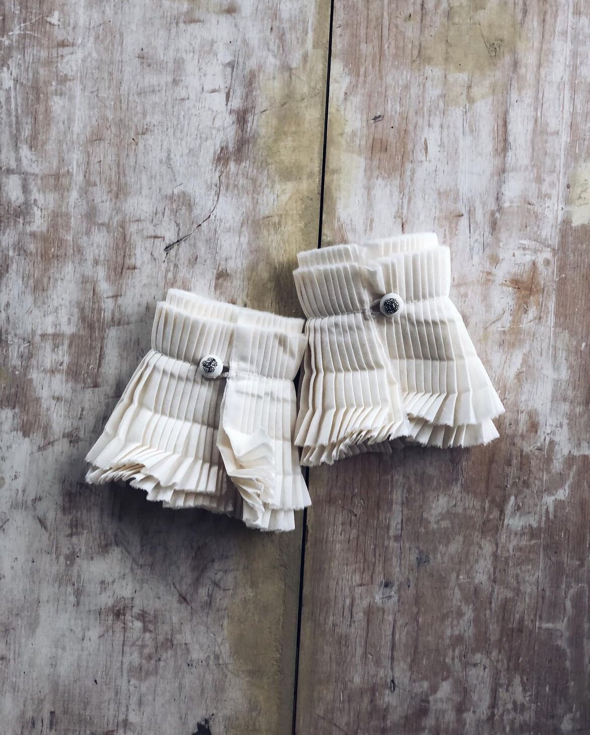 Ivory Ruffled Cuffs/detachable Pleated Cuffs/detachable Cuffs/wrist ...