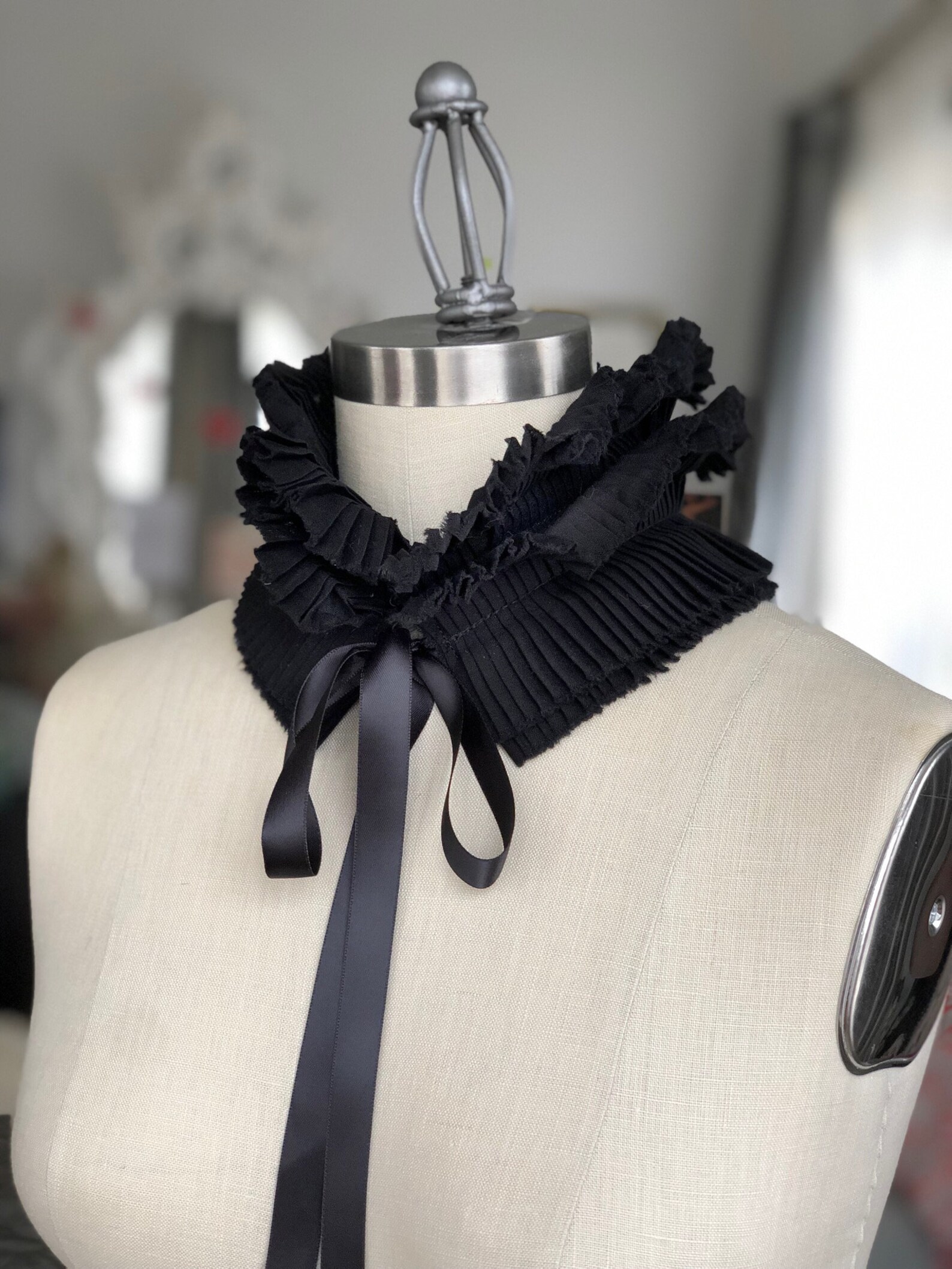 Detachable COLLAR Hand Pleated Collar/high Collar/ruffle - Etsy
