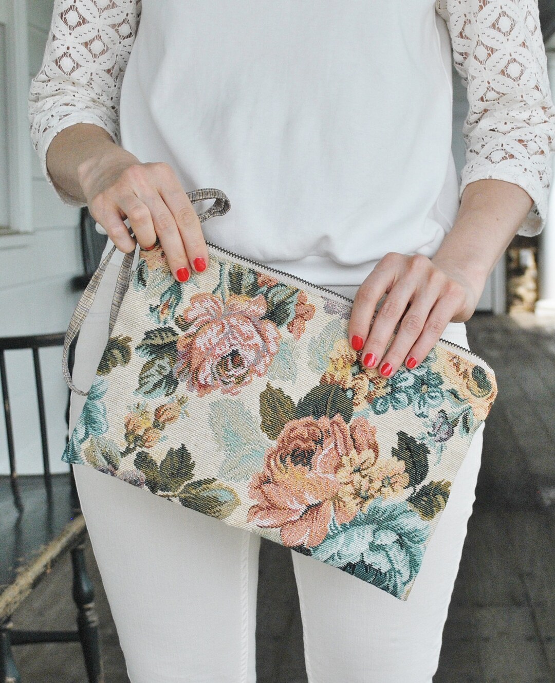 Clutch "june"/ Floral Summer Clutch/ Summer Florals/ Hand Made Clutch ...
