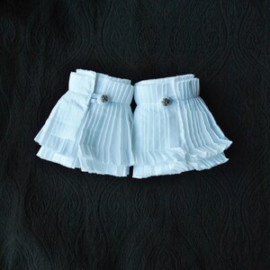 White Ruffled Cuffs/detachable Pleated Cuffs/white Cuffs/detachable ...