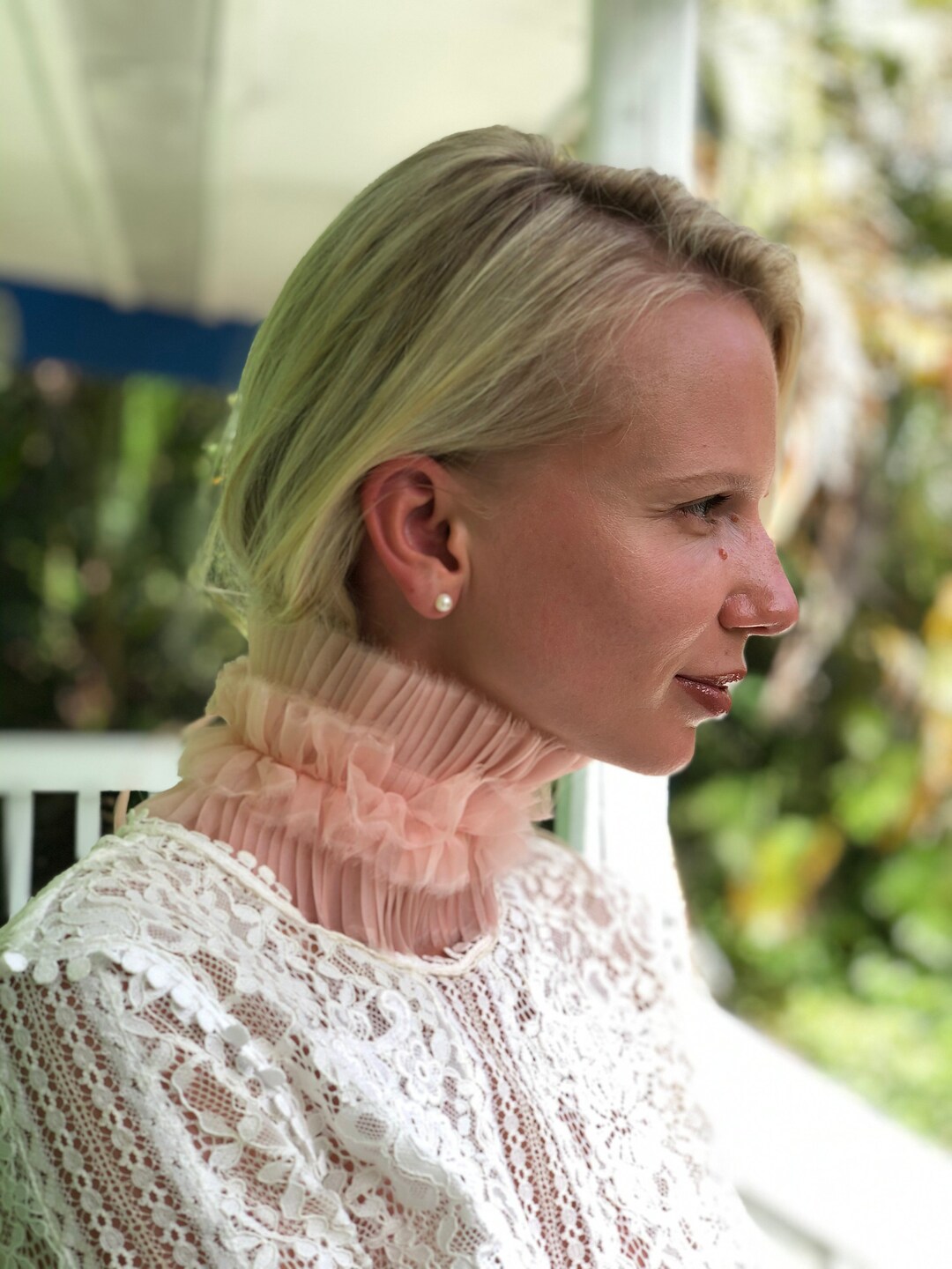 Couture Organza Choker Ruff/ruffle Choker/high Neck Choker/ Sexy ...