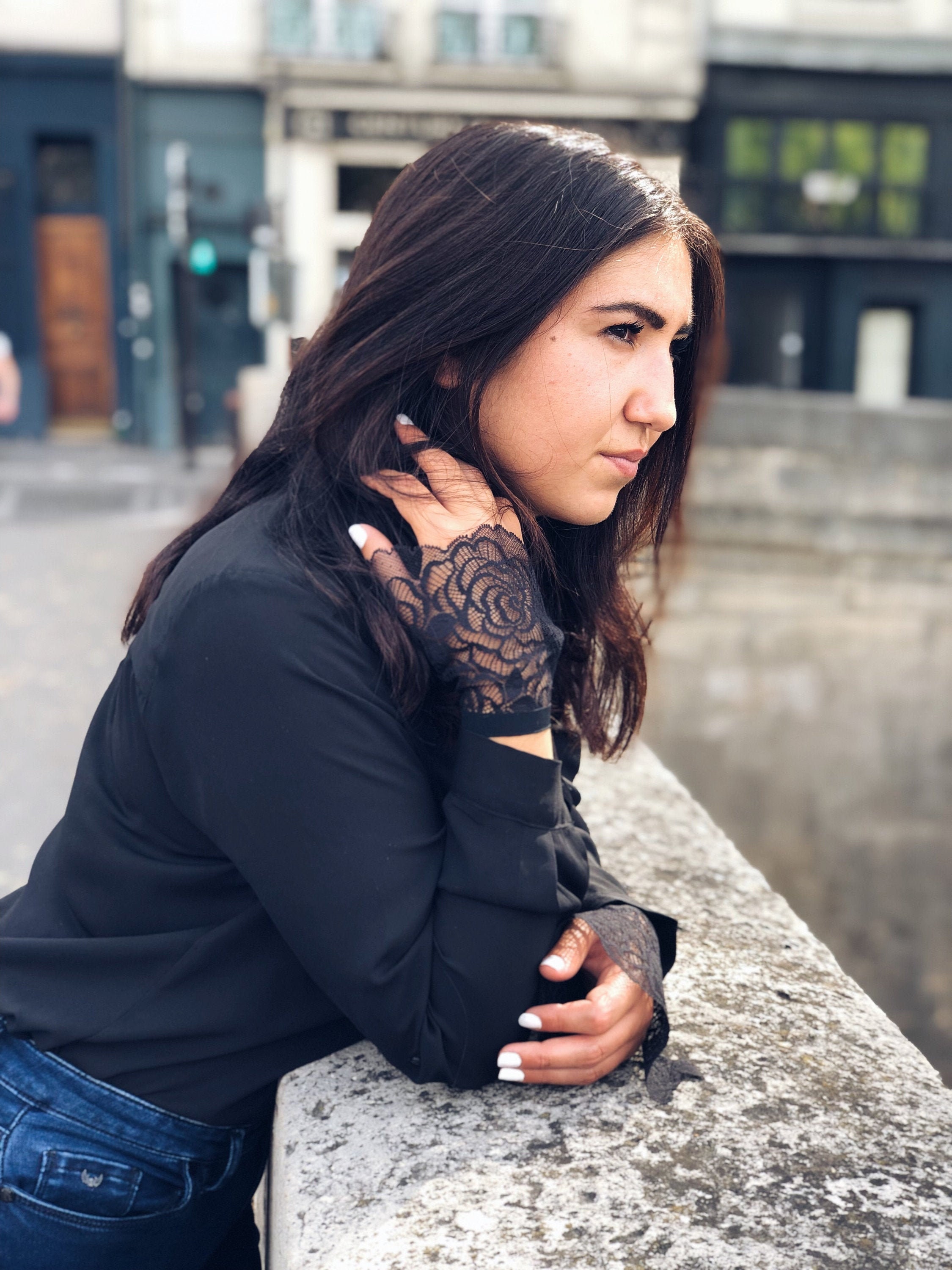 LACE Cuffs/black French Lace Cuffs/detachable Cuffs/sleeve - Etsy Norway