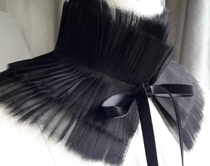 Couture Collar/silk Organza Neck Ruff/ Organza Collar/ Detachable ...
