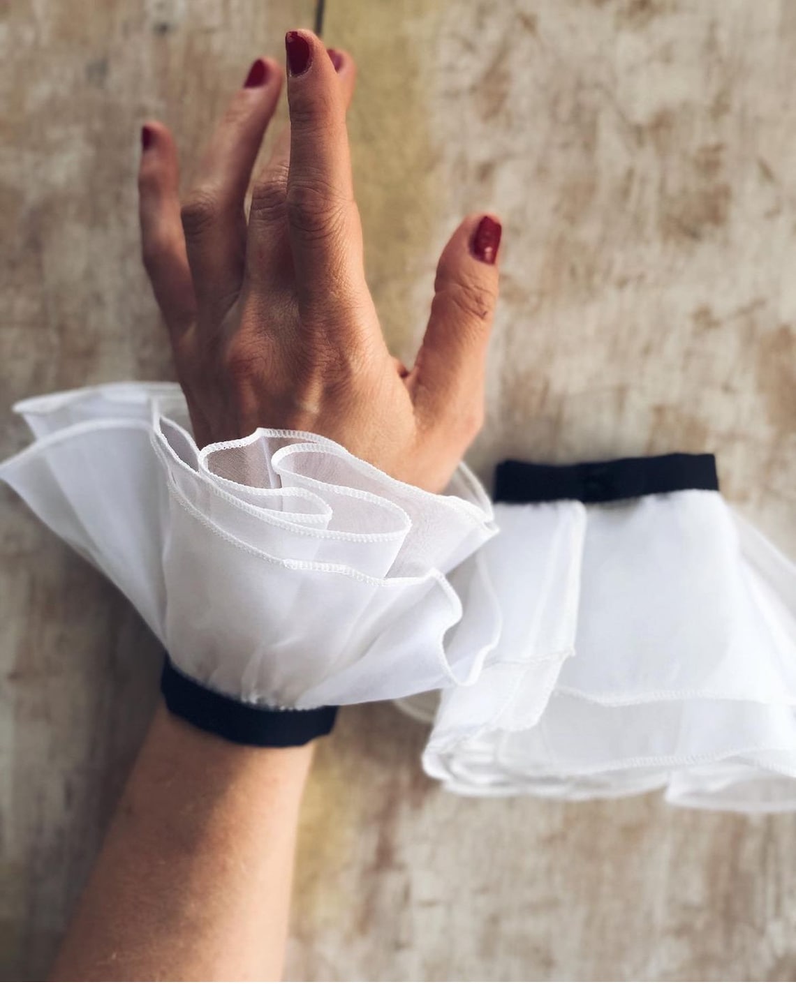 Cuffs/ Silk Organza Detachable Ruffle Cuffs/petals Cuffs/detachable ...