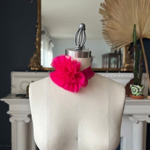 Art Ruff/ Pink Neck Ruff/ Ruffled Wrist Band, Ruffled Bracelet, Zero ...