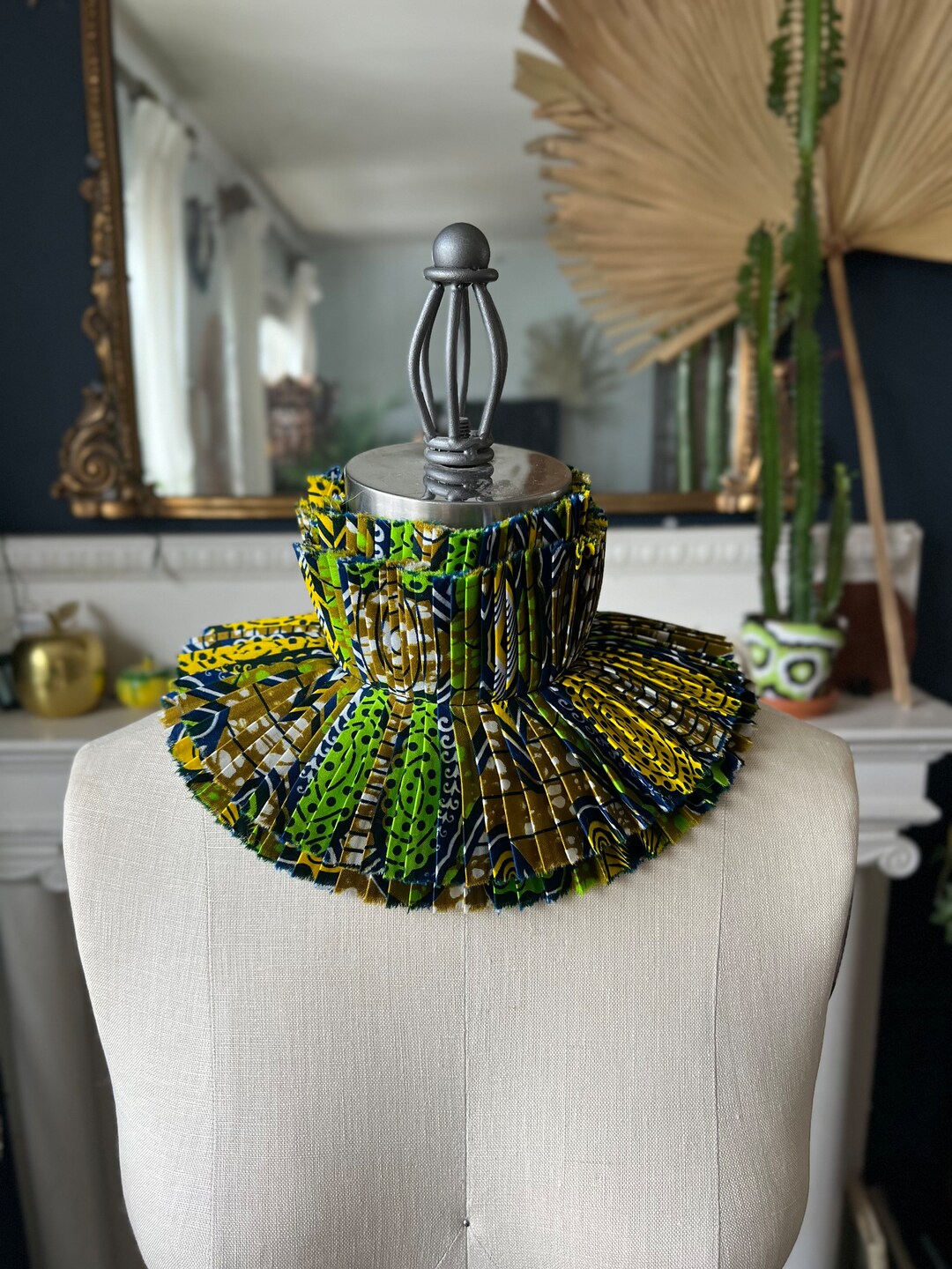 African Print Ruffled Collar /exclusive Collection/collar/ruffle Collar ...