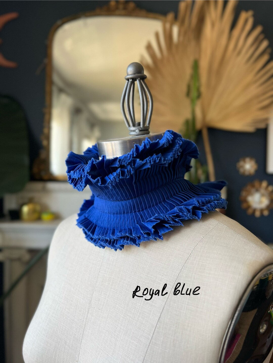 Royal Blue Neck Ruff/ More Colors/pleated Collar/designer Ruffle/ruffle ...