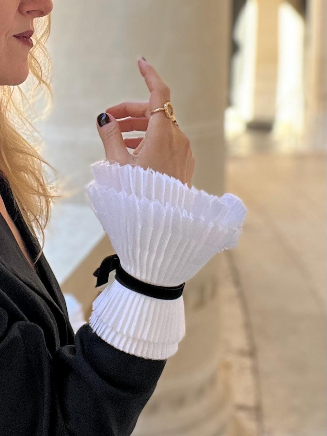 Victorian White Ruffled Cuffs/victorian Ruffled Cuff/white Cuffs/detach ...