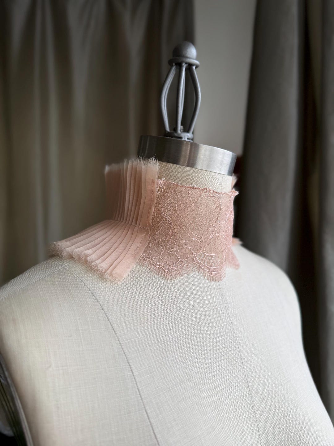 Bohemian Choker Ruff /blush Pink Lace Choker/ Nude Lace Choker ...