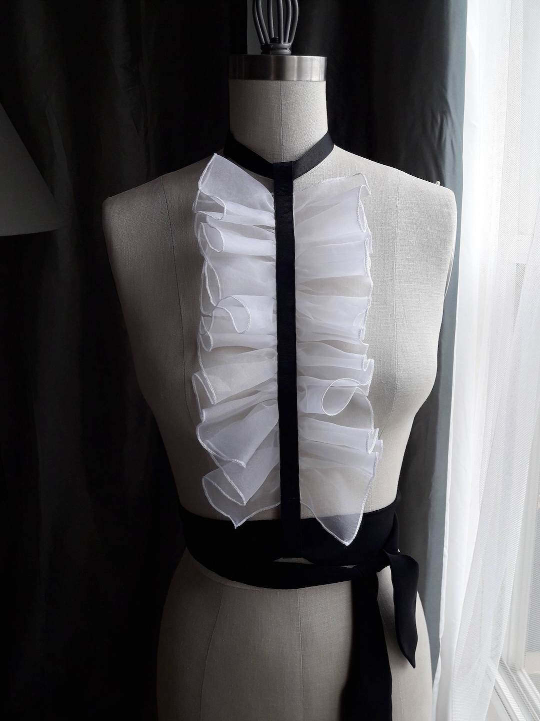 Couture Jabot Harness/detachable Jabot/organza Jabot/luxe Accessories ...
