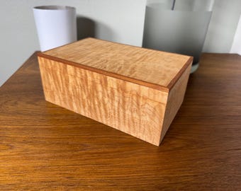 Keepsake Box, Curly Maple and Rosewood - Etsy