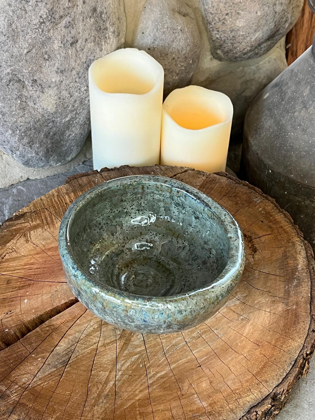 Decorative Blue Misshapen Bowl - Etsy