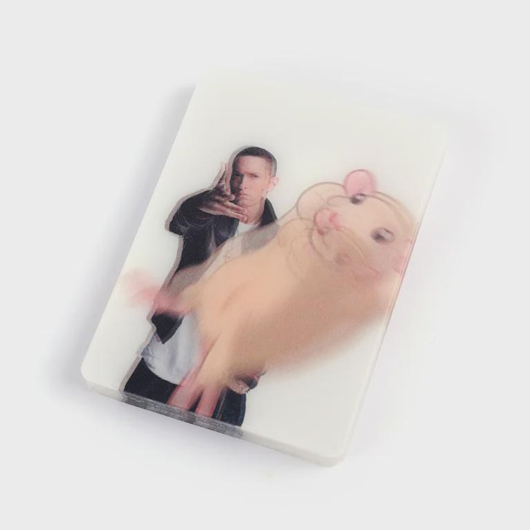 Eminem Rat Throw Meme Lenticular Card - Etsy