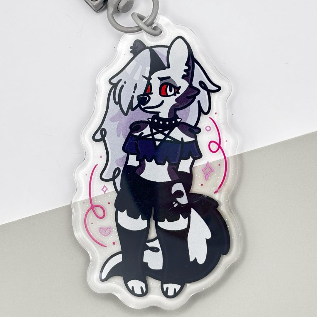 Helluva Boss Loona 2.75 Glitter Epoxy Keychain - Etsy