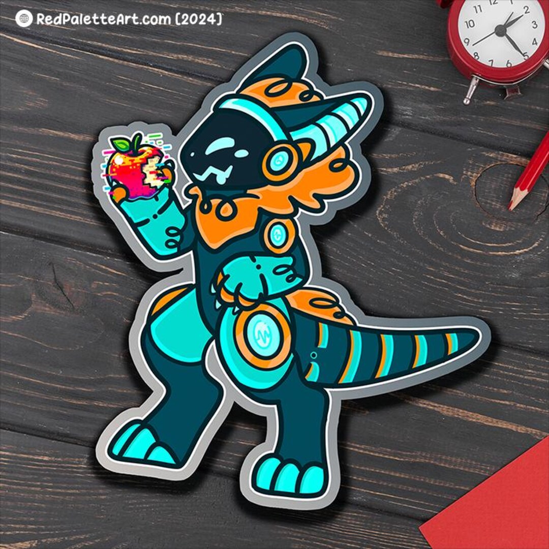 Glitchy Protogen - Glossy Vinyl Sticker - Etsy