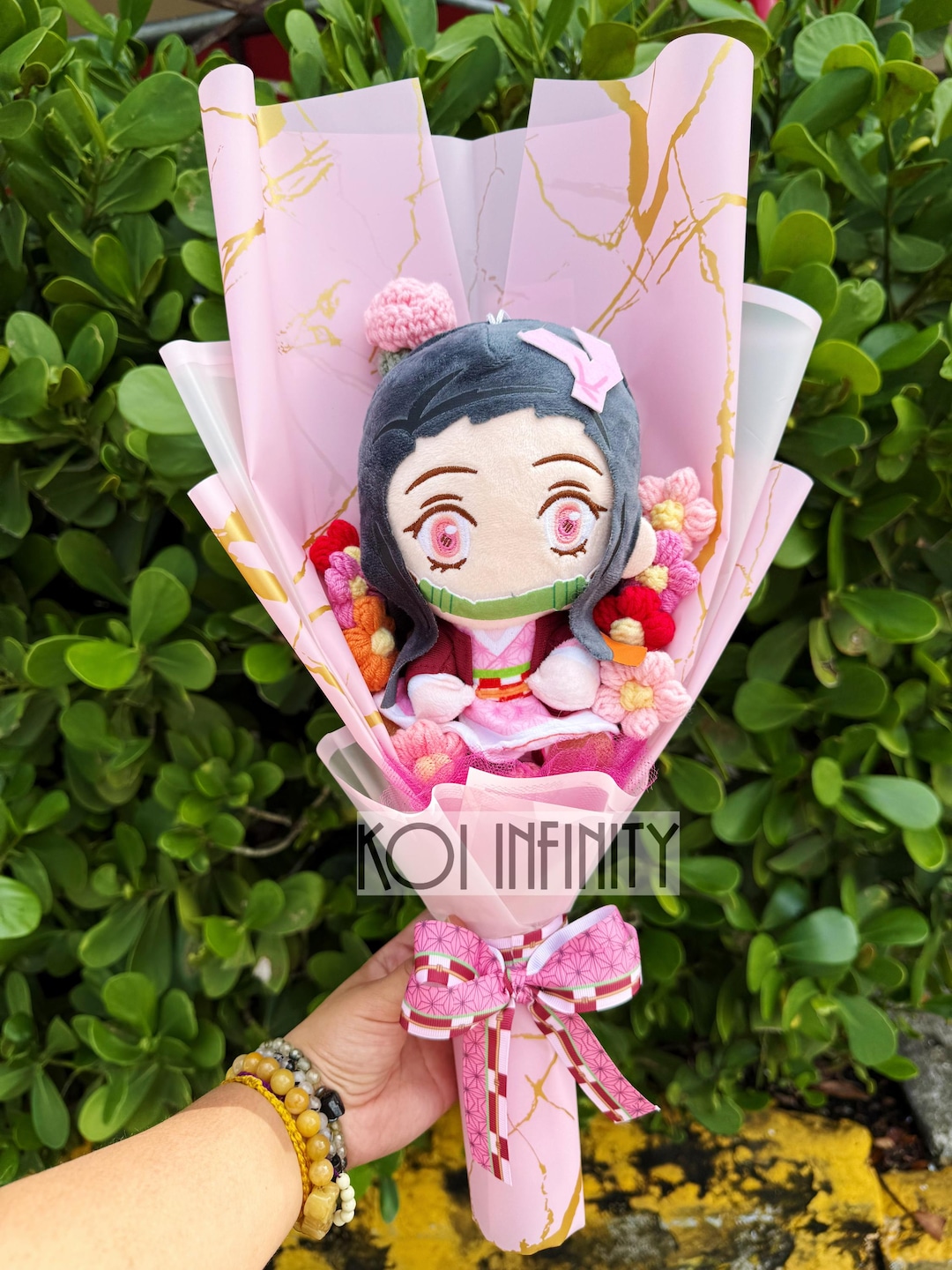 Nezuko Demon Slayer Plushie Anime Bouquet for Girfriend, Wife, Friend ...