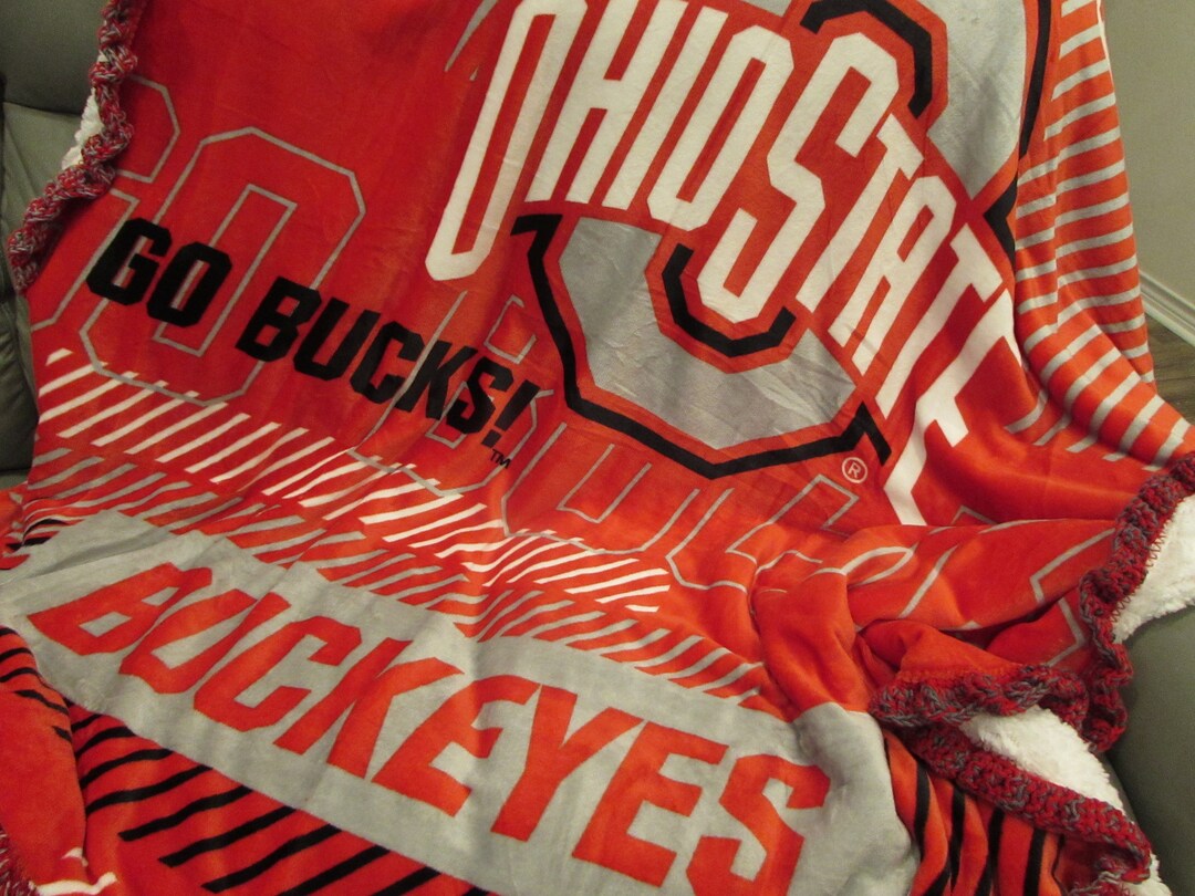 Ohio State Buckeyes - Oversize Reversible Cloud Sherpa Throw Blanket ...