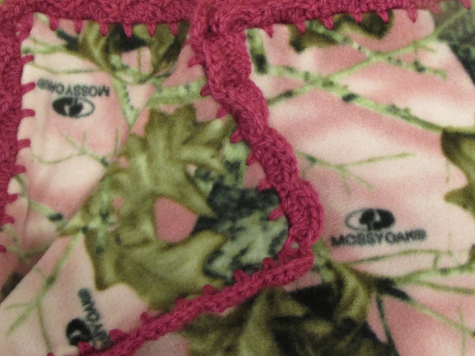 Baby Blanket With Crochet Hot Pink Shell Ruffle Girl Bright | Etsy