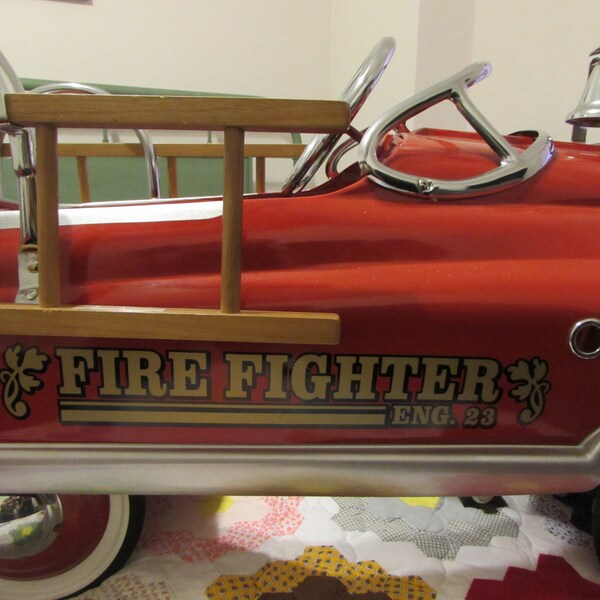 Fire Truck Pedal Car - Etsy