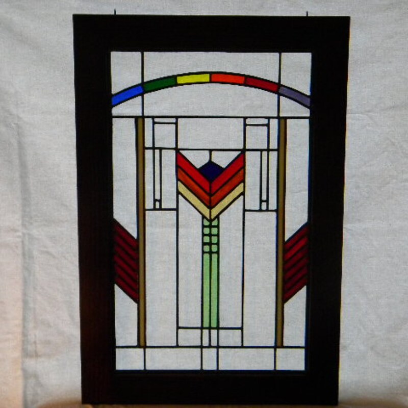 Craftsman Stained Glass Panel - Etsy