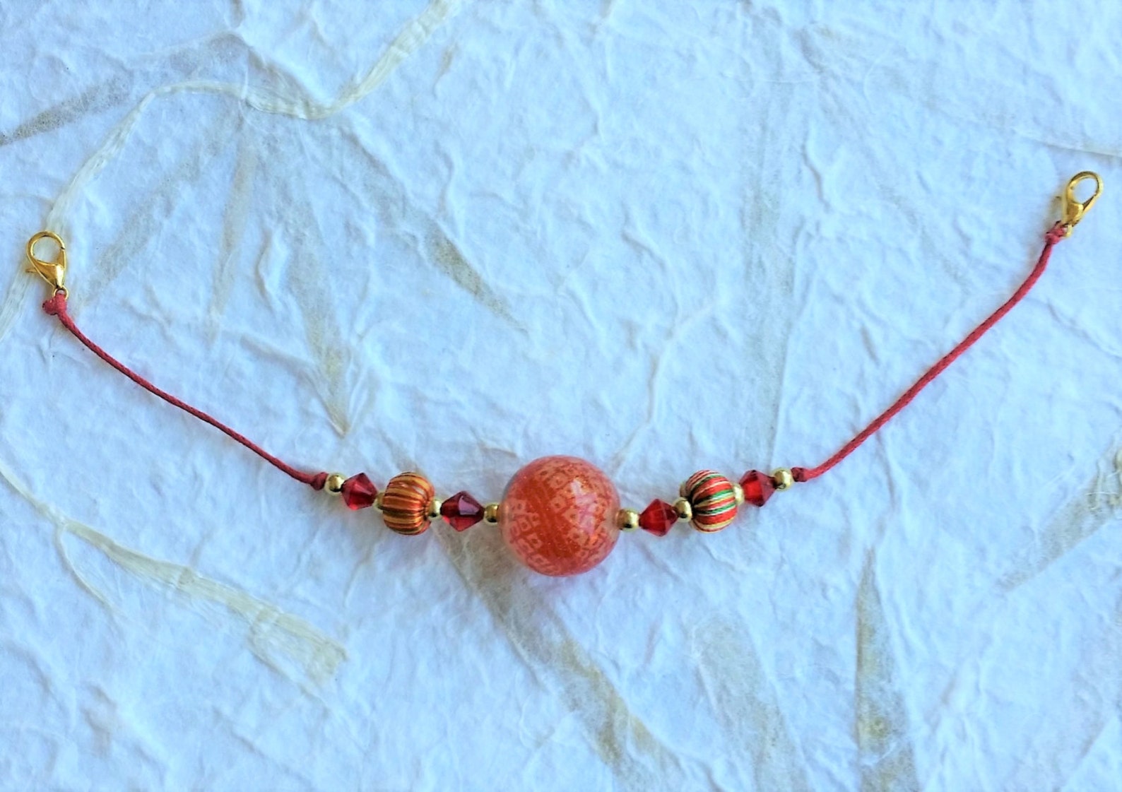 Lady's HAORI HIMO Strap Tombo Dama Silk Ball Red White - Etsy