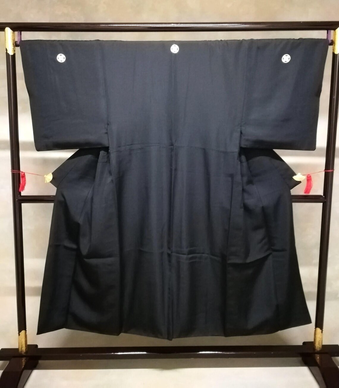 SAMURAI Men's Kimono Four Piece Set #7 Vintage MONTSUKI Hakama Kimono ...
