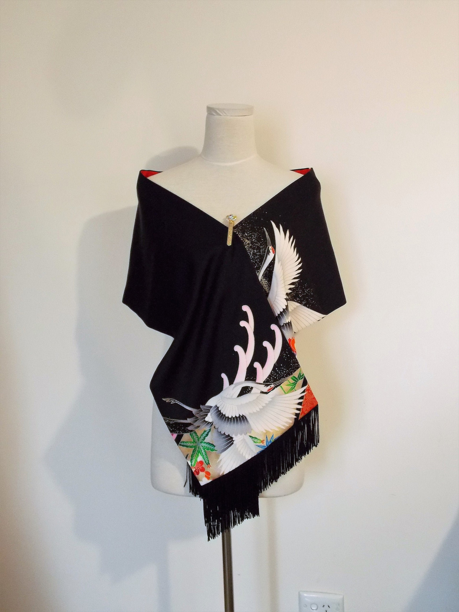 Vintage KIMONO OBI Bow Sash Wedding HIKIFURISODE Silk Crape | Etsy