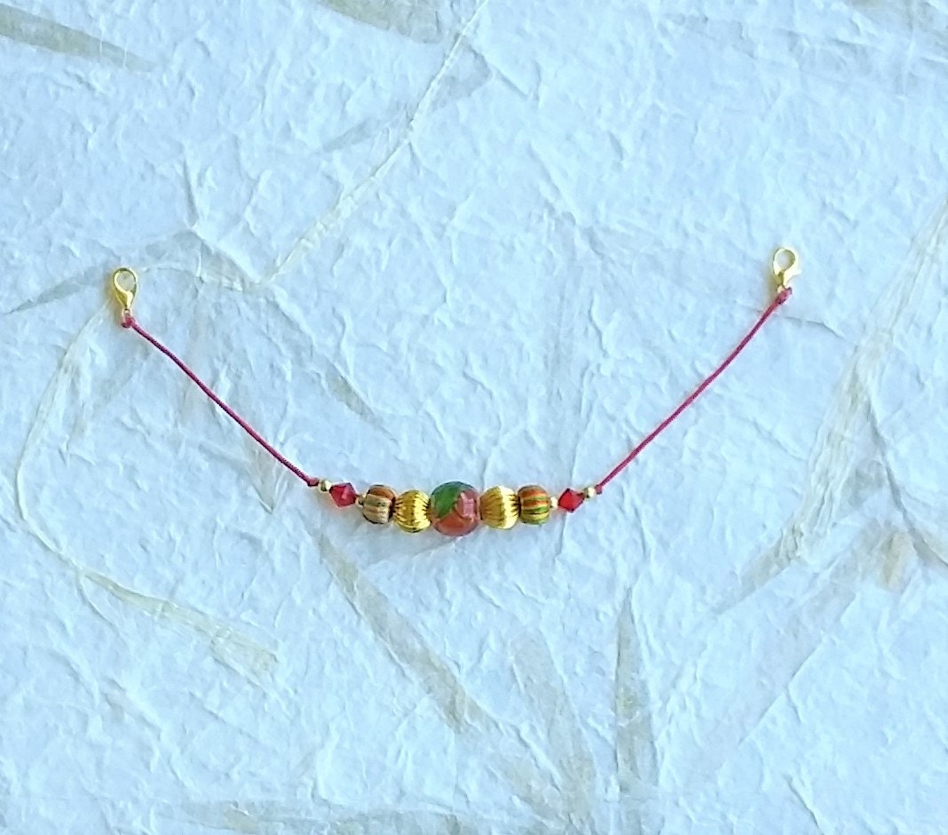 Lady's HAORI HIMO Strap Tombo Dama Silk Ball Red Green - Etsy