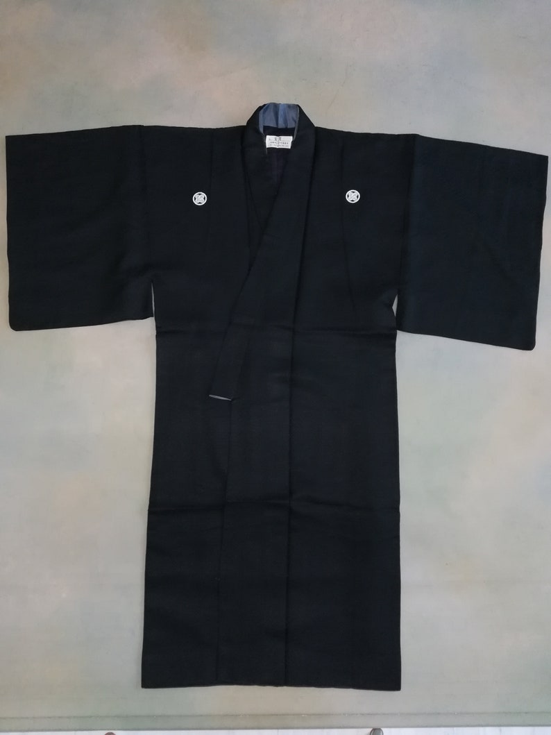 SAMURAI Men's Kimono Four Piece Set 12 Vintage MONTSUKI - Etsy