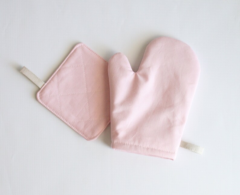 Linen Toy Oven Mitt & Pot Holder Kids Toy Kitchen - Etsy