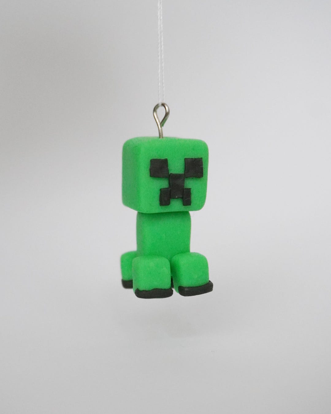 Miniature Minecraft Creeper Keychain or Pendant Handmade Polymer Clay ...