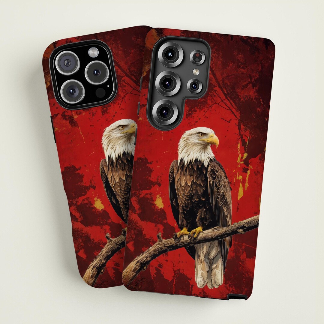 Bald Eagle Bird Phone Case, Redscale Contrast Art, Raptor Birder ...