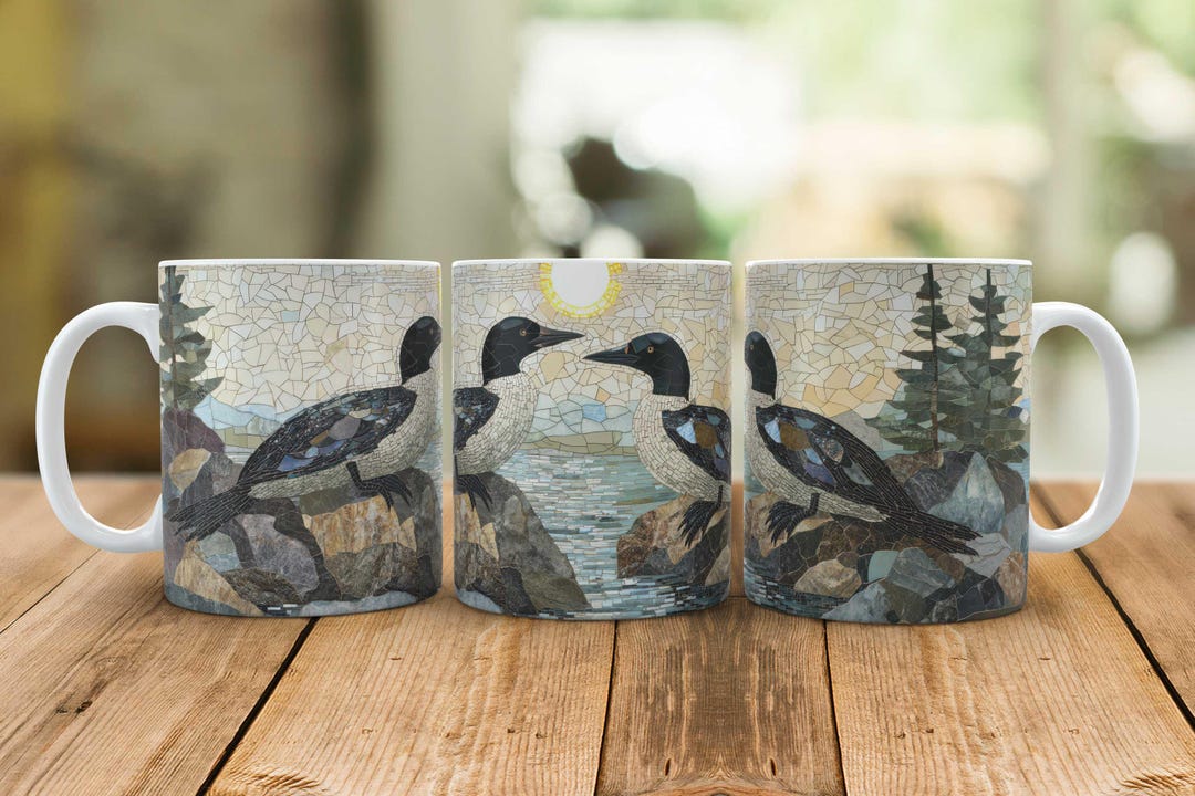 Common Loon Bird Mug, Nature Birding Birder Birdwatcher Bird Lovers ...