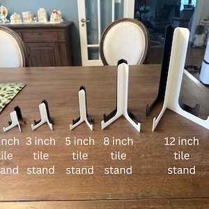 Tile Display Stand, 3D Printed Tabletop Easel for Photos, Plates ...